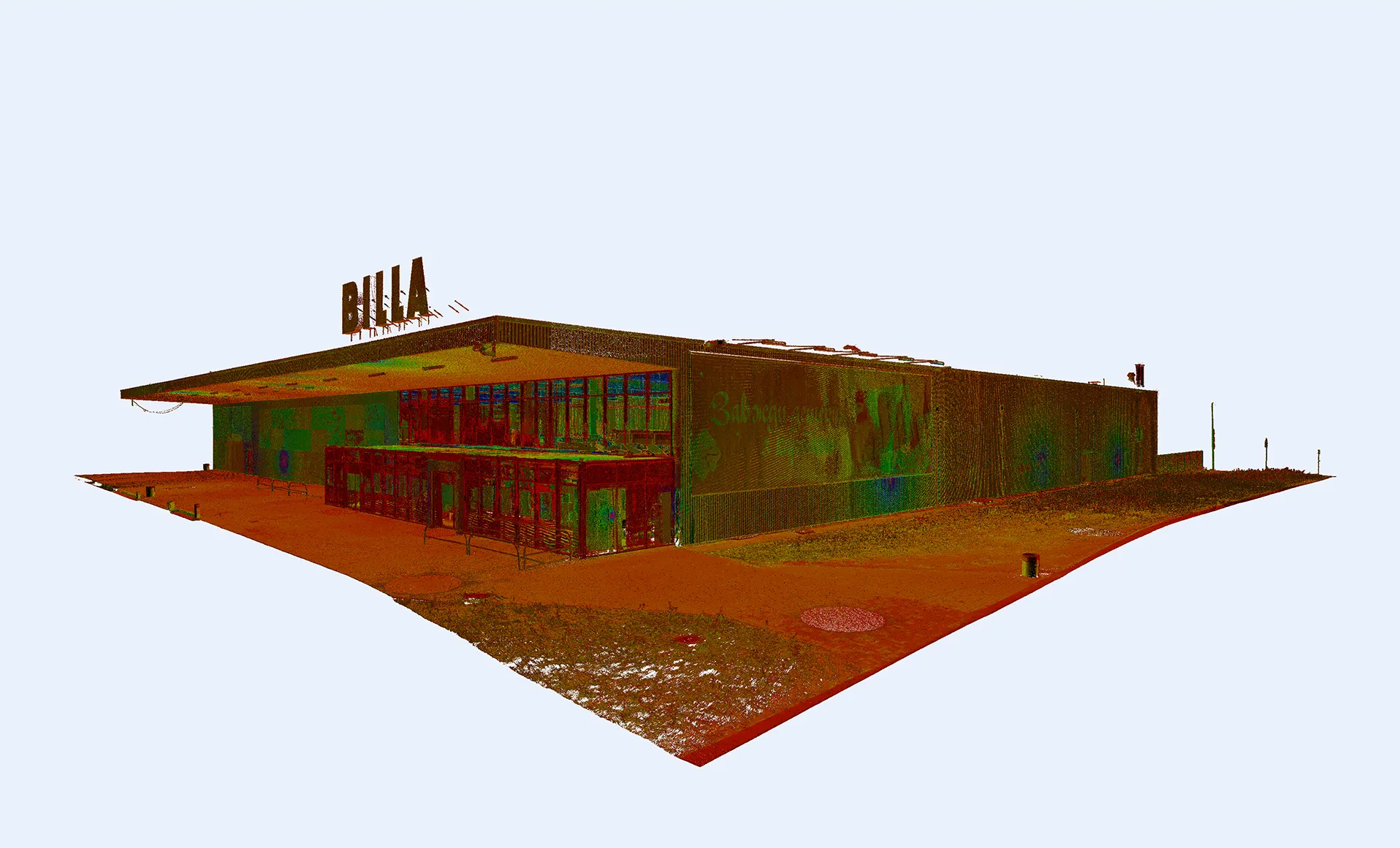 Scan to BIM project: Hypermarket Billa | BIMPROVE